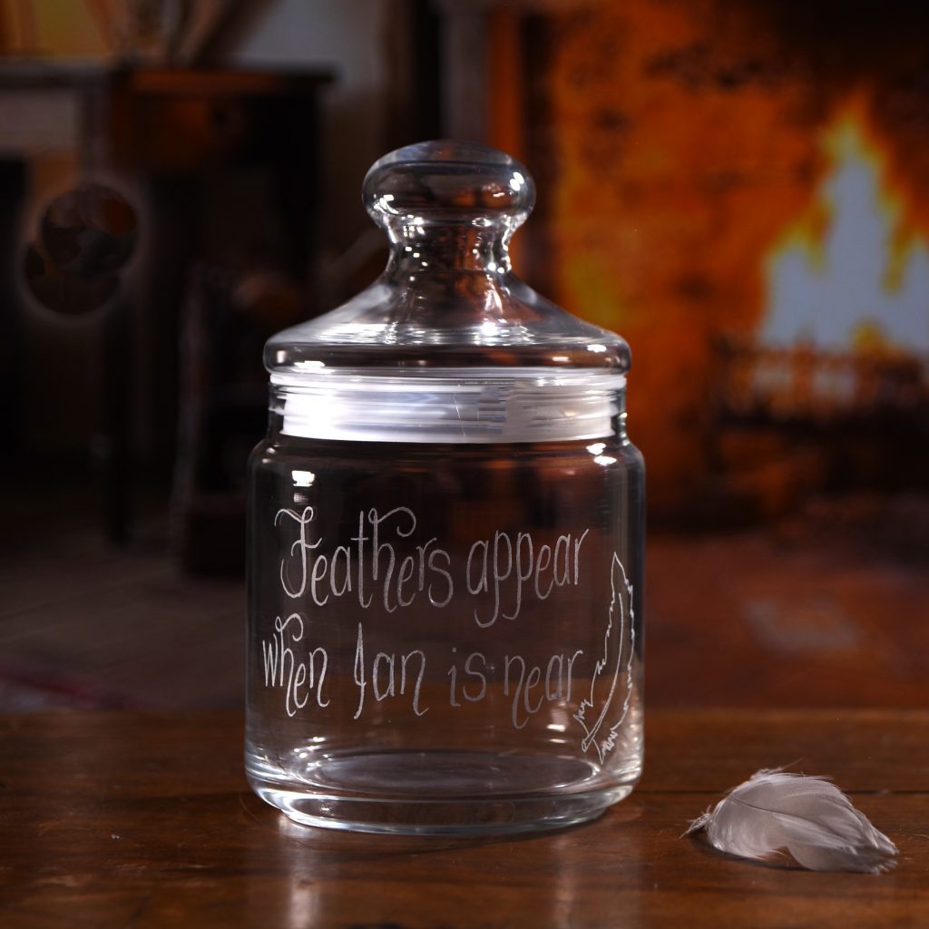 Personalised Feather Collecting Jar - Cove Calligraphy