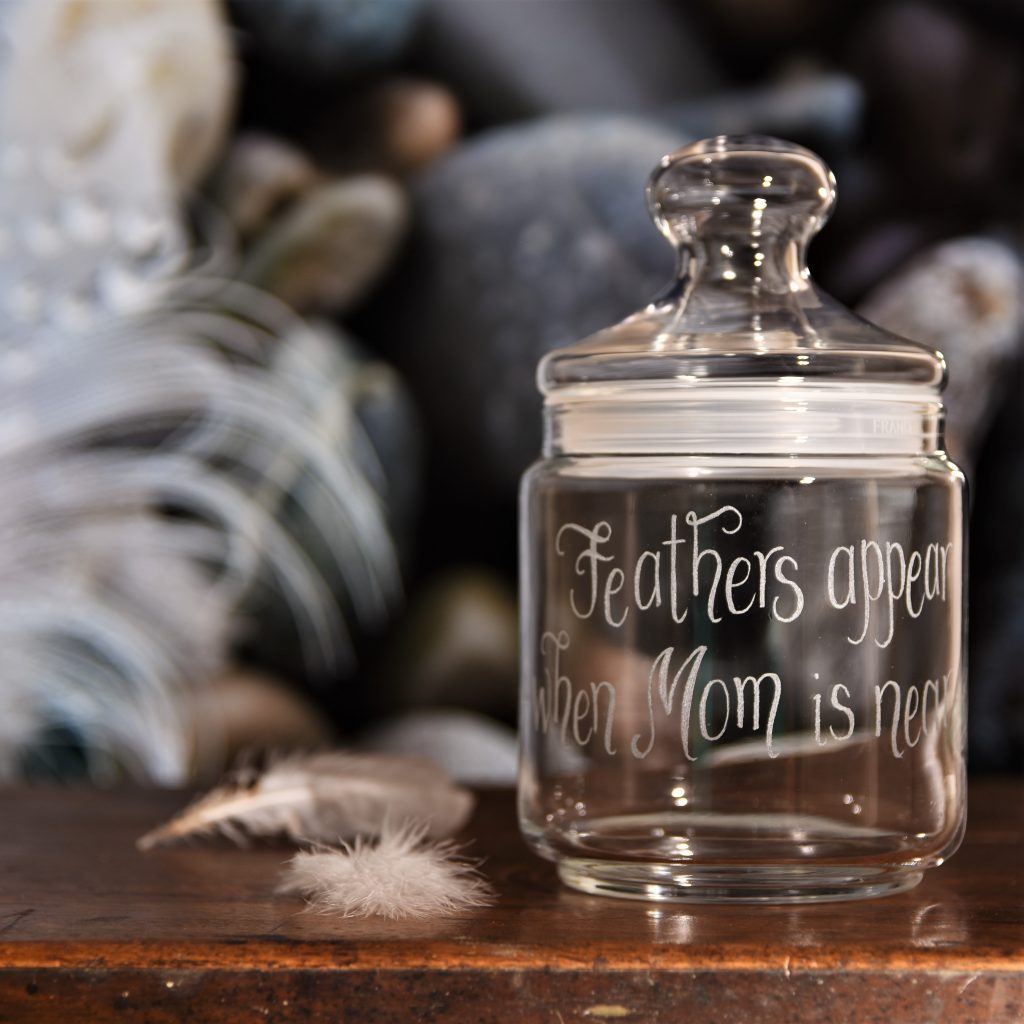 Personalised Feather Collecting Jar - Cove Calligraphy