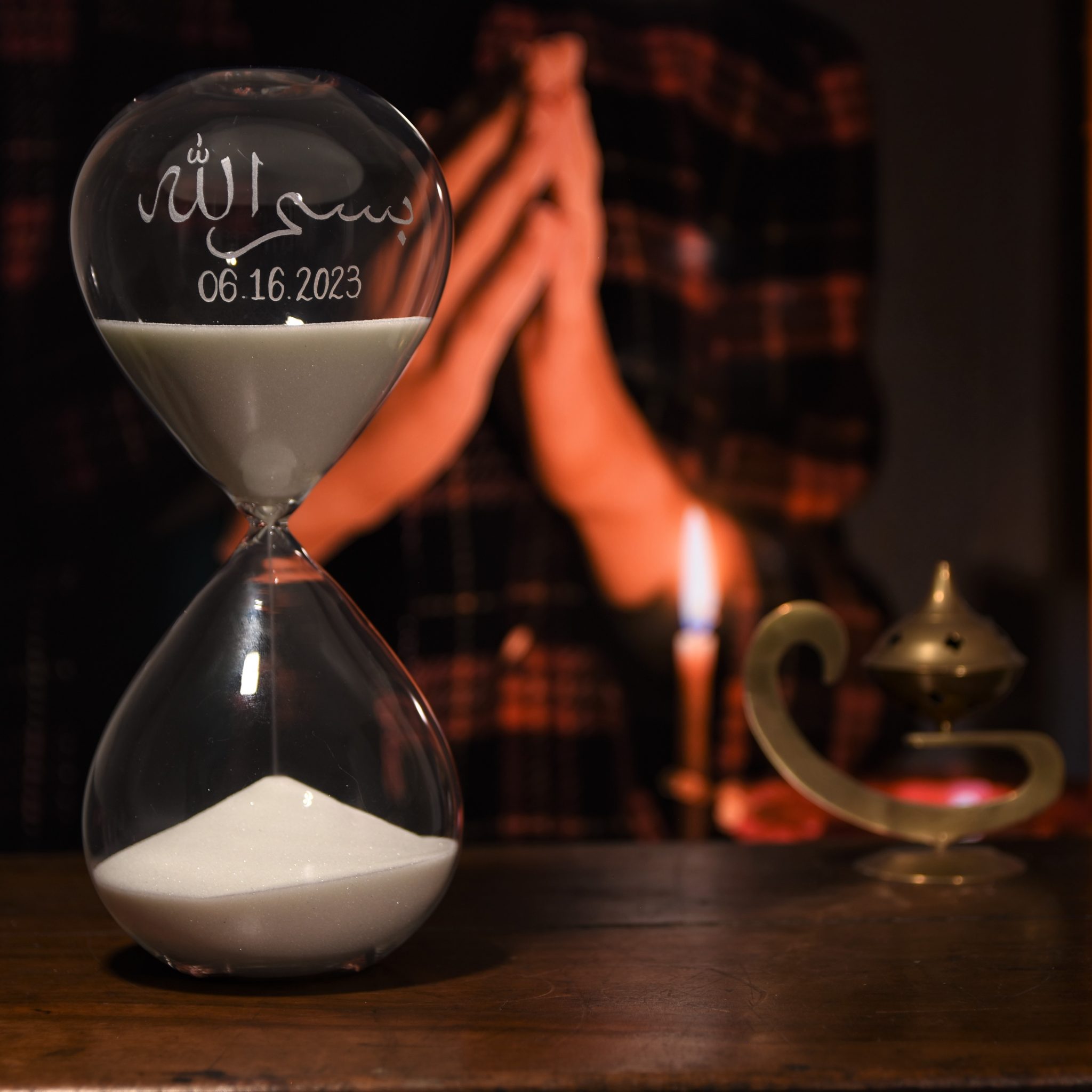 Personalised Prayer Timer Hourglass - Cove Calligraphy