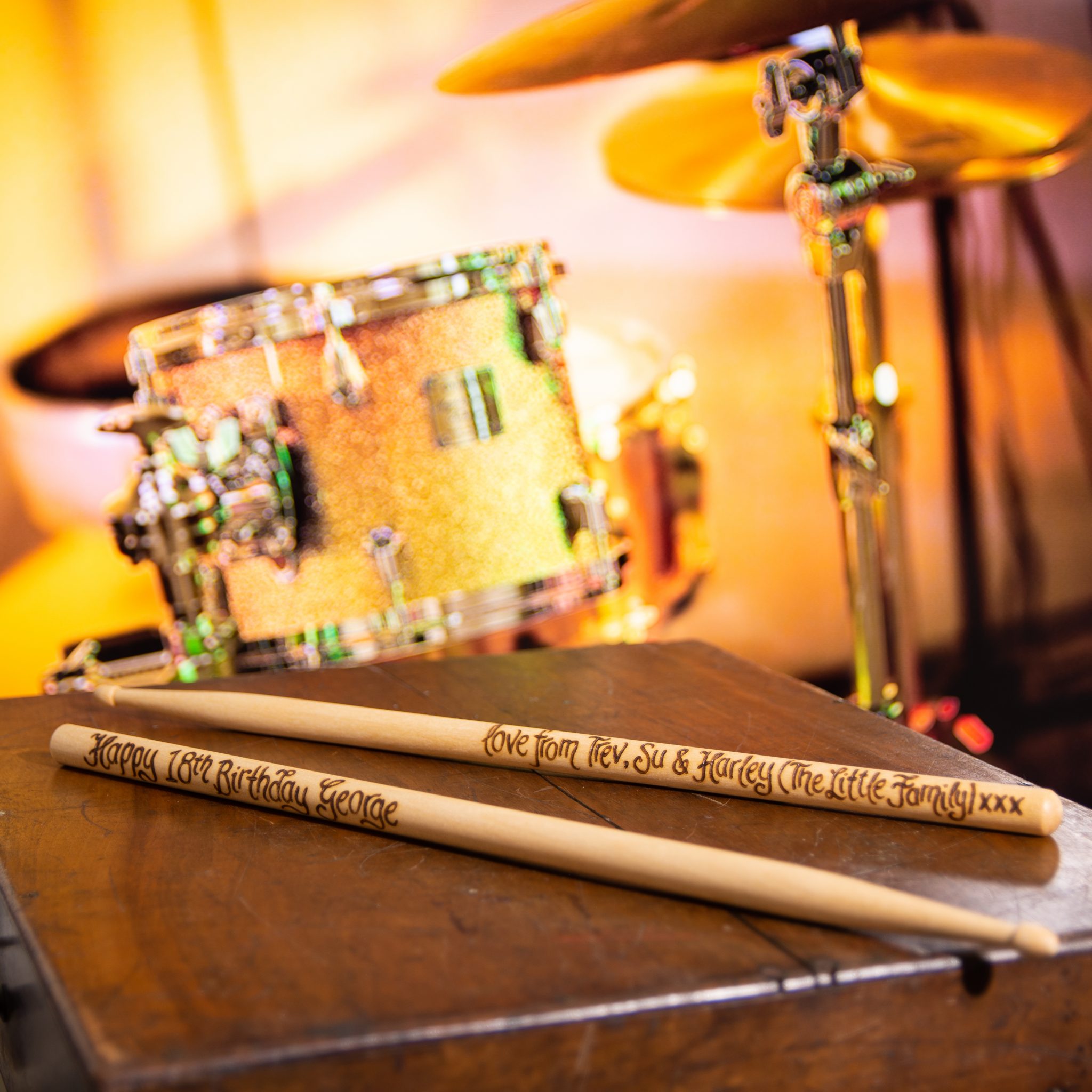 Personalised Wooden Drumsticks for Him - % Cove Calligraphy