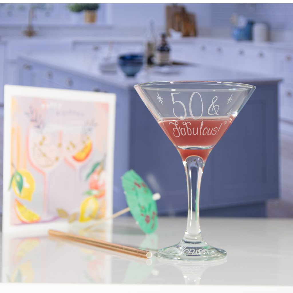 Personalised Cosmo Cocktail Glass - Cove Calligraphy